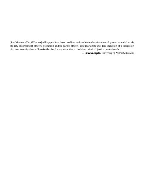 Sex Crimes And Sex Offenders Research And Realities