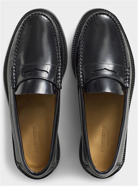 Smooth Leather Penny Loafers Men Simons Shop Mens Dress Shoes Simons