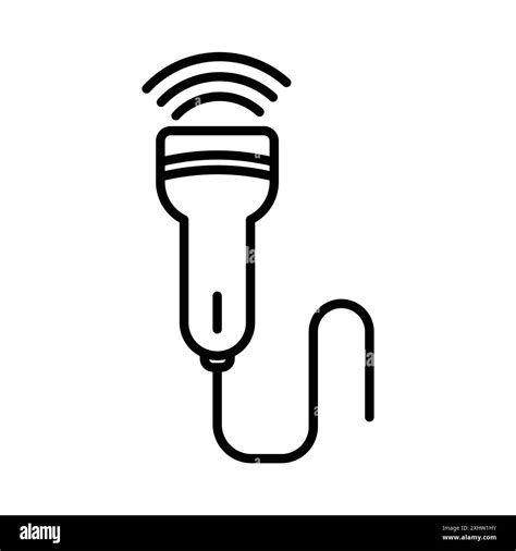 Ultrasound Device Icon Linear Logo Mark Set Collection In Black And