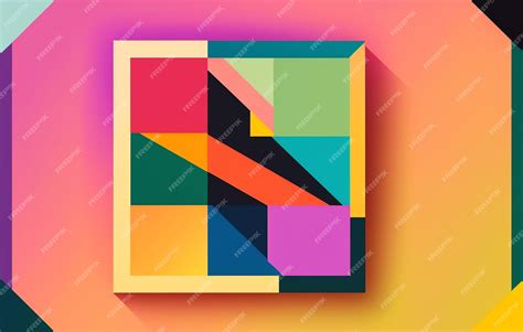 Premium Ai Image Abstract Background With Colorful Geometric Shapesillustration For Your