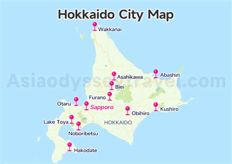 Hokkaido Map Tourist Map Of Hokkaido With Transport Guide