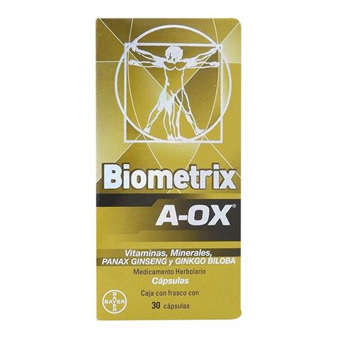 Multivitamínico Biometrix A Ox 30 Cápsulas Bodega Aurrera En Línea