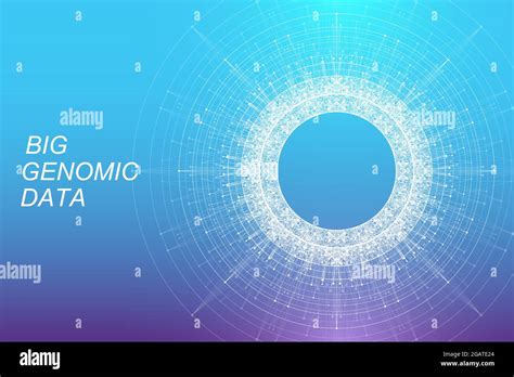Big Genomic Data Visualization Vector Illustration Genome Sequence Map Dna Test Infographic