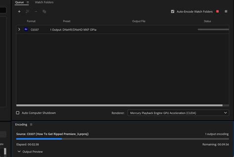my project gets frozen at encoding in media encoder and doesn t move