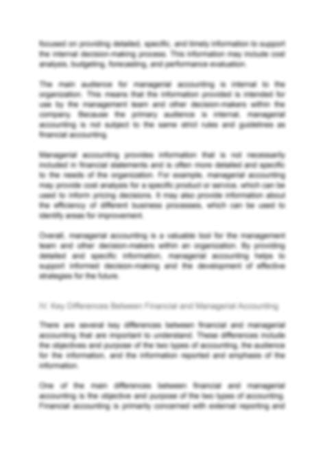 SOLUTION The Differences Between Financial And Managerial Accounting Studypool