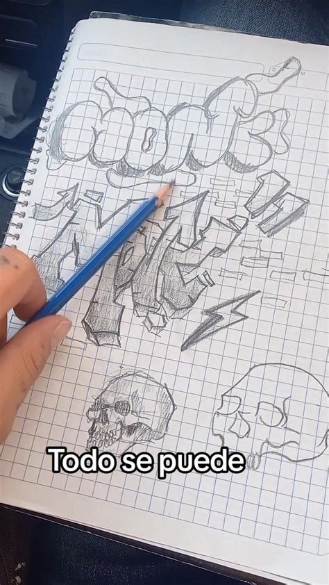 Graffiti En Cuaderno Con Lapiz Ideas Y Diseños Creativos Tiktok