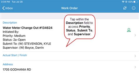 Edit Work Order Fields