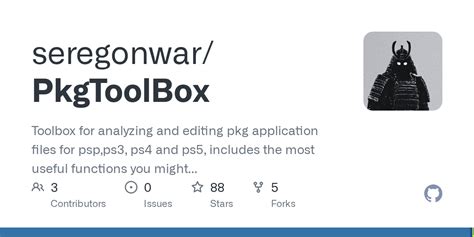 GitHub Seregonwar PkgToolBox Toolbox For Analyzing And Editing Pkg Application Files For Psp