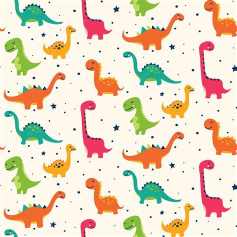 Download Cute Dinosaur Pattern Wallpaper