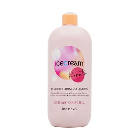 Inebrya Шампунь кератиновый укрепляющий Ice Cream Restructuring Shampoo ...