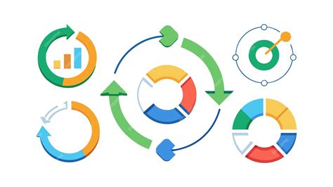 Premium Vector Circle Arrow Chartcycle Icon Circular Infographic Elementround Step Loop Sync
