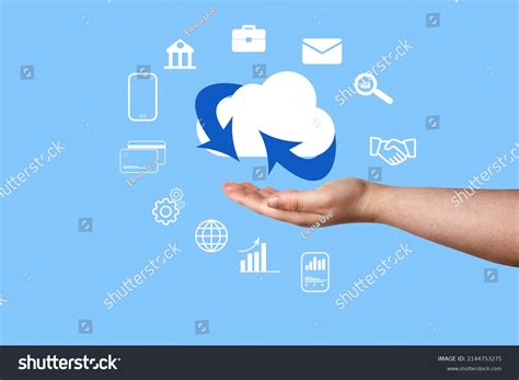 Woman Hand Showing Cloud Computing Diagram Stock Photo Shutterstock