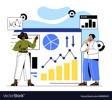 Analyzes Graphics And Diagrams Royalty Free Vector Image