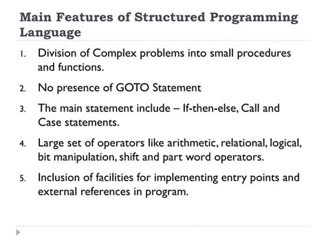 Lecture 5 Structured Programming Language Ppt