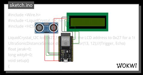 hcsr04 lcd freertos wokwi esp32 stm32 arduino simulator