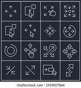 Scaling Icons Setscaling Pack Symbol Vector Stock Vector Royalty Free