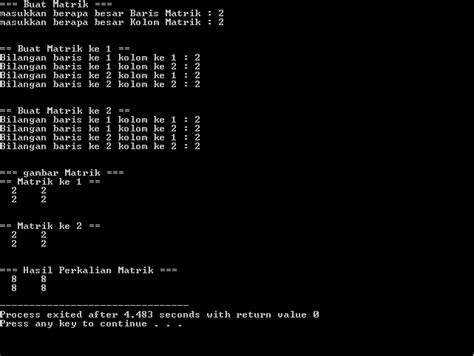 Membuat Matriks Dengan Dev C