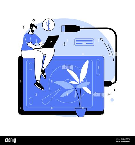 external hard drive abstract concept vector illustration data storage
