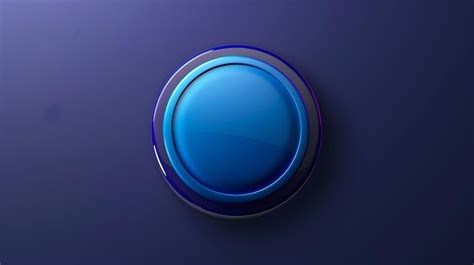 Modern Blue Circular Button Icon With Gradient And Glossy Finish For Ui
