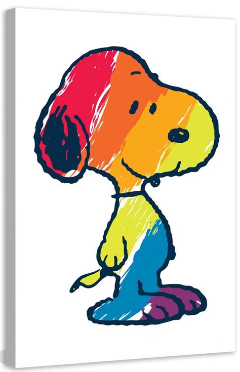 Marmont Hill Peanuts Snoopy Rainbow By Charles M Shultz Graphic Art