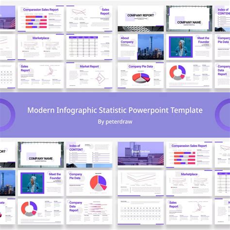 Modern Infographic Statistic Powerpoint Template Masterbundles