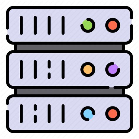 data sever database datacenter storage backup network icon
