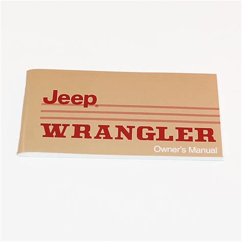 88 89 Yj Factory Owners Manual Cbjeep