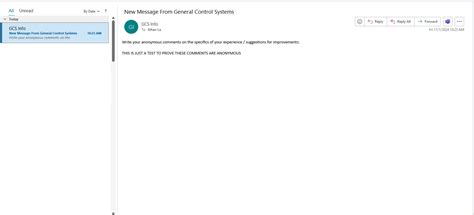 Anonymous Employee Comments General Control Systems