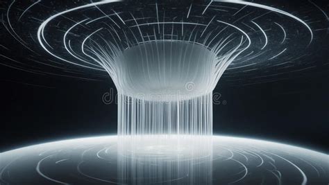 Realistic Image Of A White Gravitational Field Ai Generated Stock Illustration Illustration Of