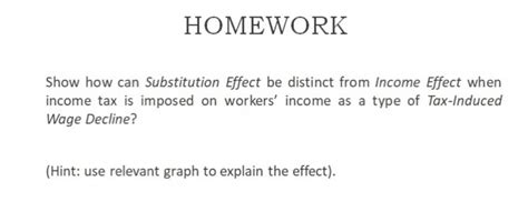 Solved Show How Can Substitution Effect Be Distinct From