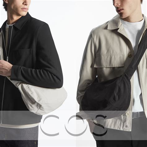코스 당일발송 COS 코스 나일론 크로스바디 새들백 블랙 그레이 스카이 위시버킷