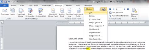 word ask rule mail merge vba and vb tutorials education and