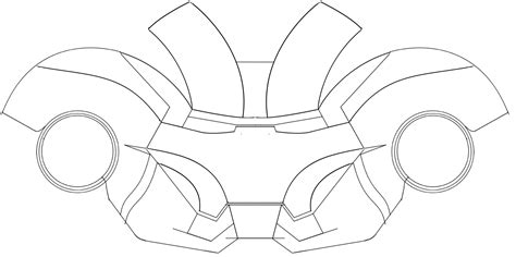 Cardboard Printable Iron Man Helmet Template