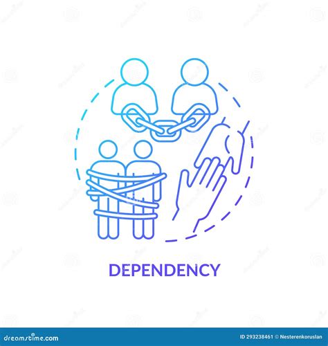2d Gradient Icon Dependency Concept Stock Illustration Illustration Of Codependency Partner