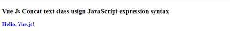 vue js concat text class
