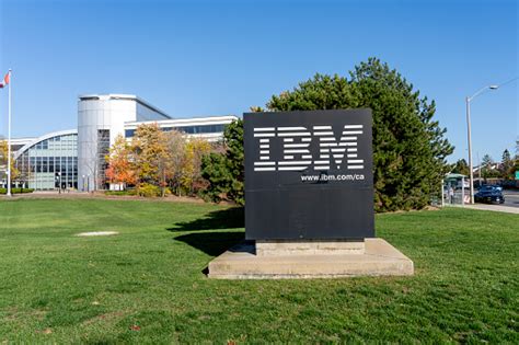 Ibm Sign Outside Ibm Canada Head Office Building In Markham Ontario