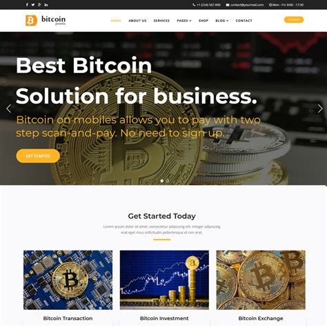 Bitcoin Cryptocurrency And Blockchain Joomla 5 Template