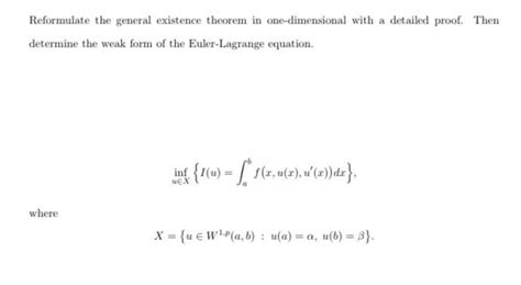 Reformulate The General Existence Theorem In