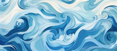 Premium Photo Ceramic Tile Design Featuring Wave Pattern And Swirls