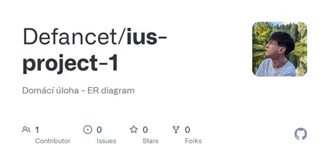 github defancet ius project 1 domácí úloha er diagram