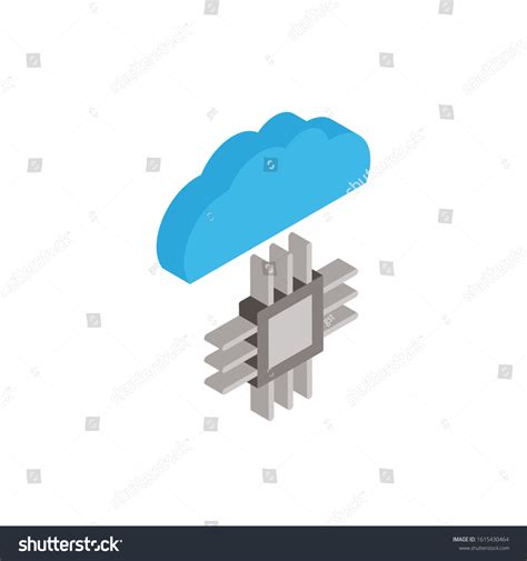 Cloud Computing Electronic Circuit Vector Illustration Stock Vector Royalty Free 1615430464