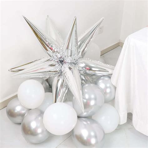 Silver Star Balloon Centerpiece