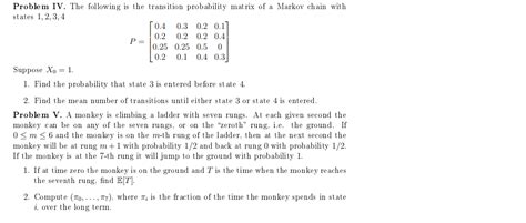 Solved Problem Iv The Following Is The Transition