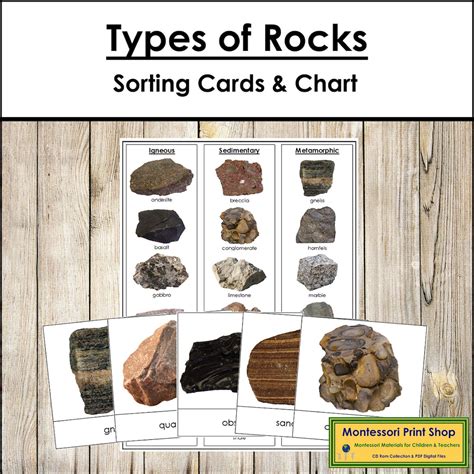 Types Of Rocks Igneous Sedimentary Or Metamorphic Sorting Cards