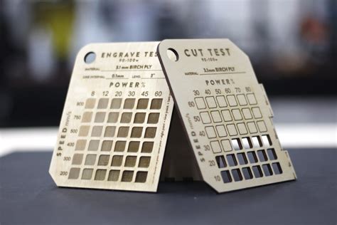 Cutting And Engraving Lightburn Test Cards Cutting Paths