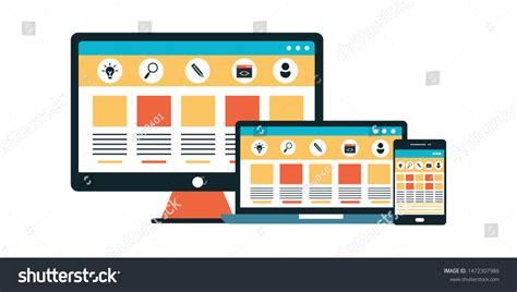 Responsive Web Design Modern Flat Vector Stock Vector Royalty Free Shutterstock
