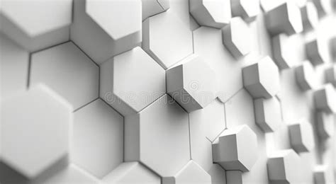 Textured Hexagonal Patterns In A Monochromatic Layout On A Flat Surface
