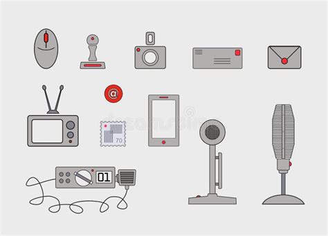 Various Communication Tools And Methods Stock Vector Illustration Of