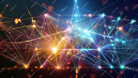 Abstract Representation Of Ai Technology With Colorful Neural Connections Electric Pulses