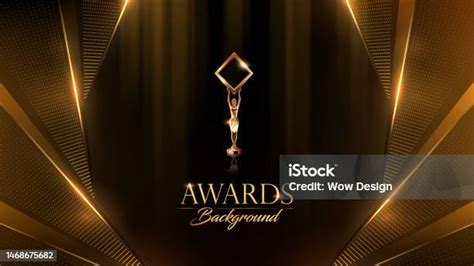 골든 어워드 배경 희년의 밤 장식 초대장 스포트라이트가 있는 무대 플랫폼의 트로피 웨딩 엔터테인먼트 할리우드 볼리우드 나이트 우아한 럭셔리 스텝 플로어 영화상 배경 주제에